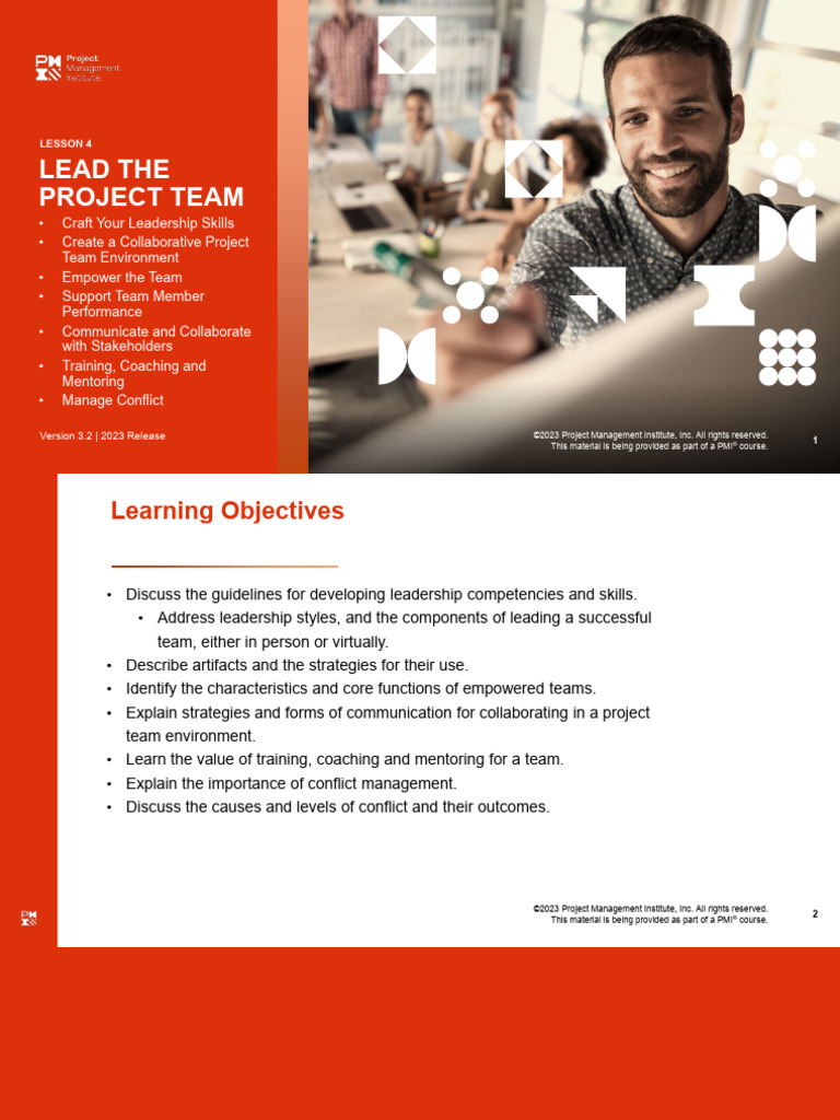 Student v3.2 Lesson 4 PMP Auth Exam Prep | PDF Student v3.2 Lesson 4 PMP Auth Exam Prep | PDF