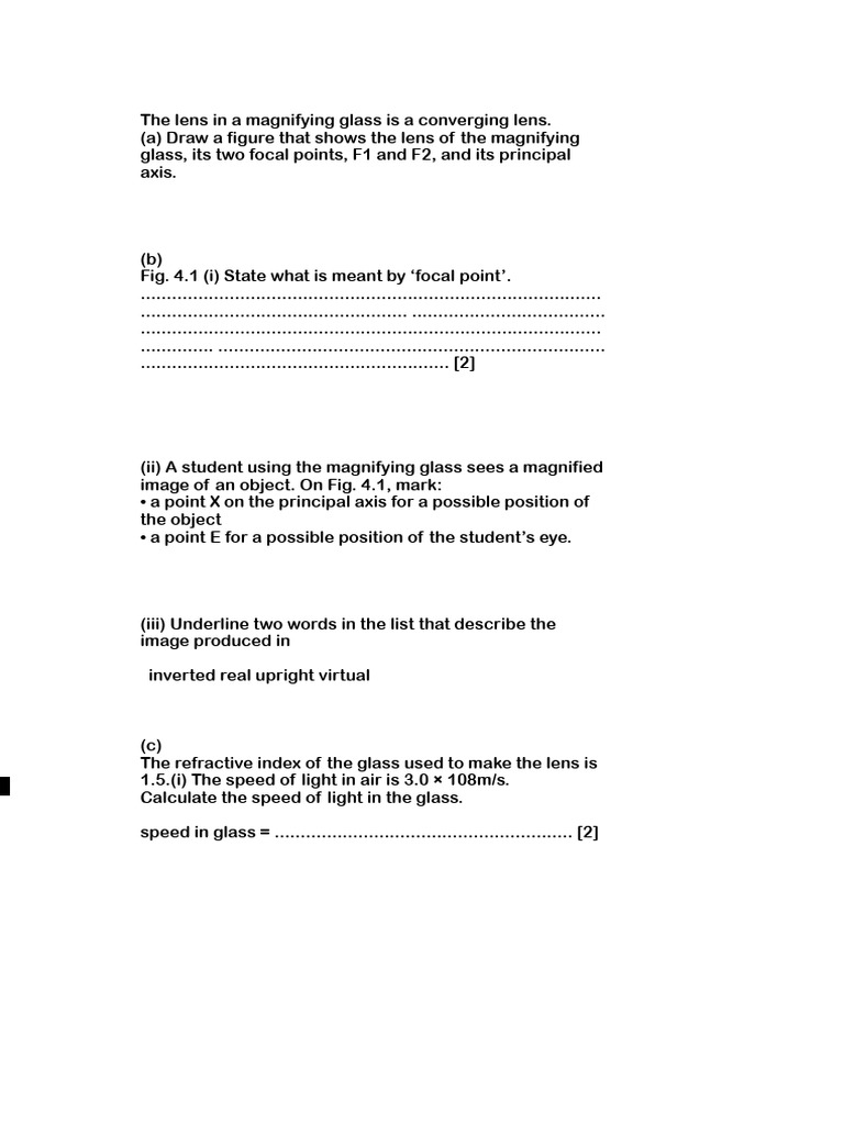 Cambridge IGCSE: Physics 0625/42 | PDF