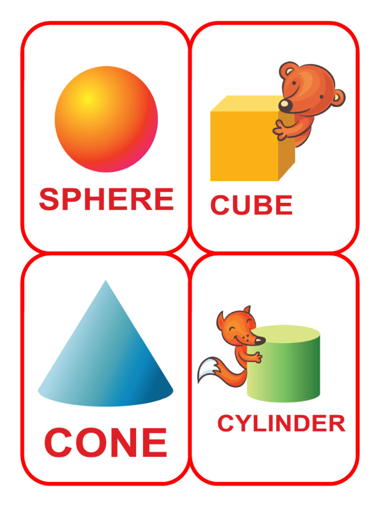 Printable Cards SHAPES | PDF