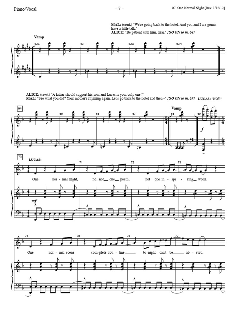 Lucas One Normal Night | PDF