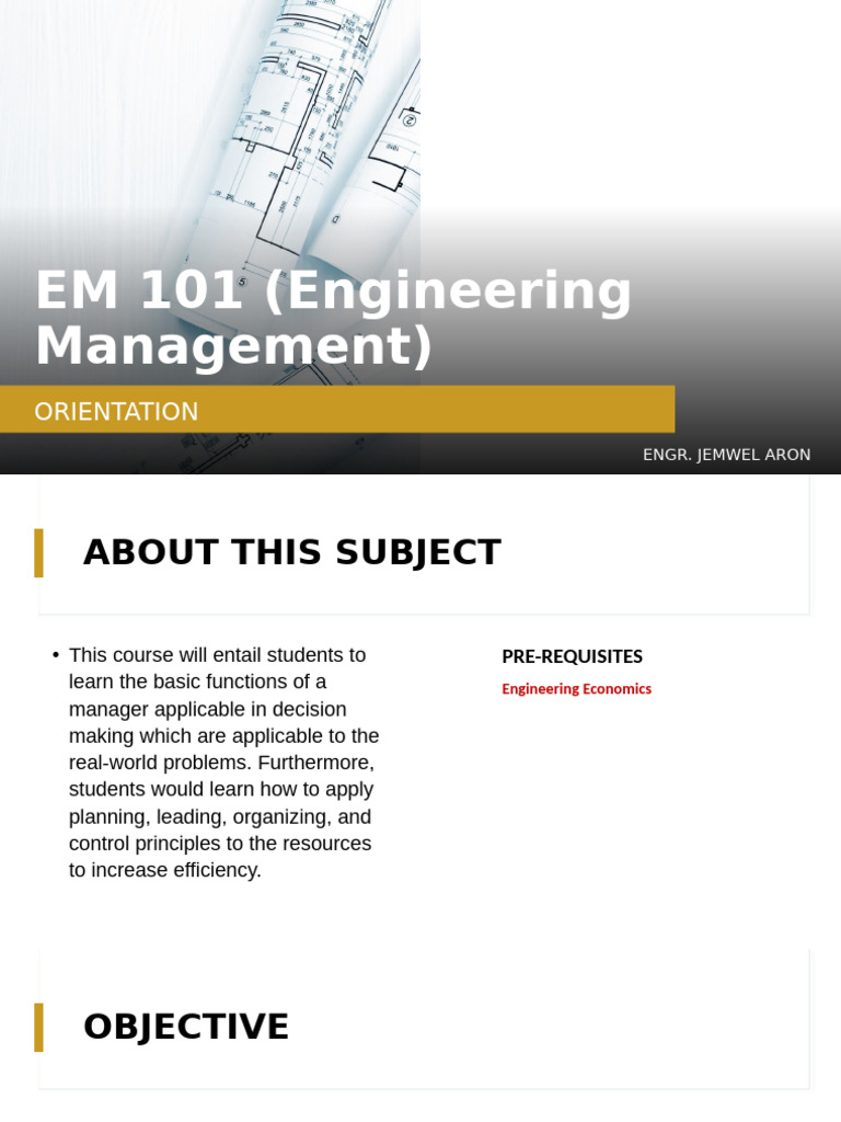 Em-101 Orientation | PDF | Decision Making | Business