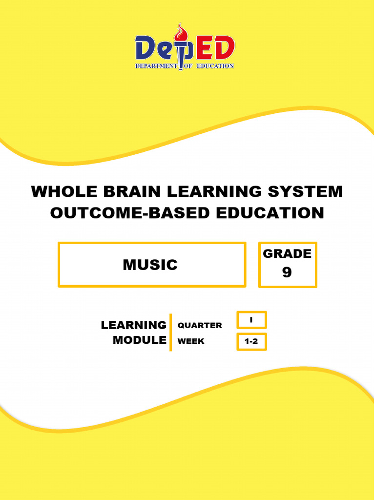 Module Music 9 Q1 W1 W2 | PDF