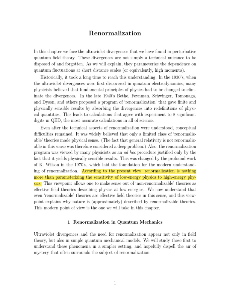 4. Renormalization | PDF