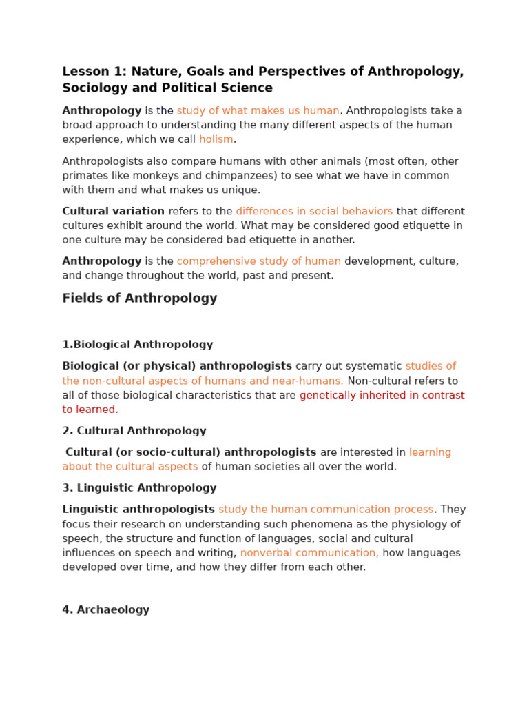 UCSP Lesson 1 Reviewer | PDF