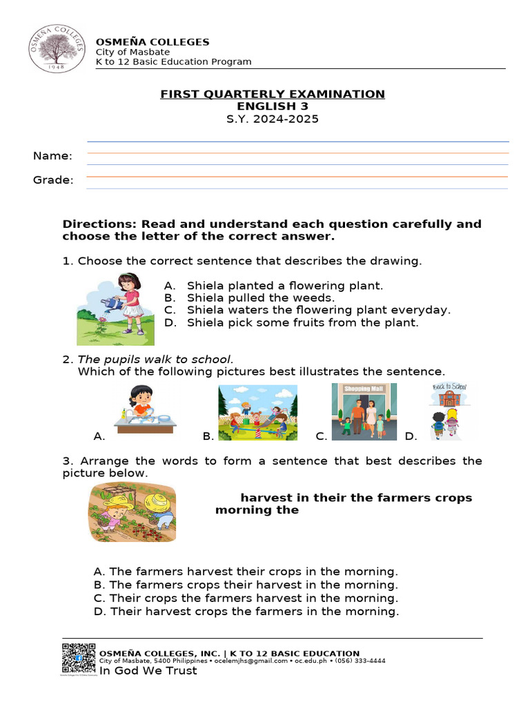 english grade 3 | PDF