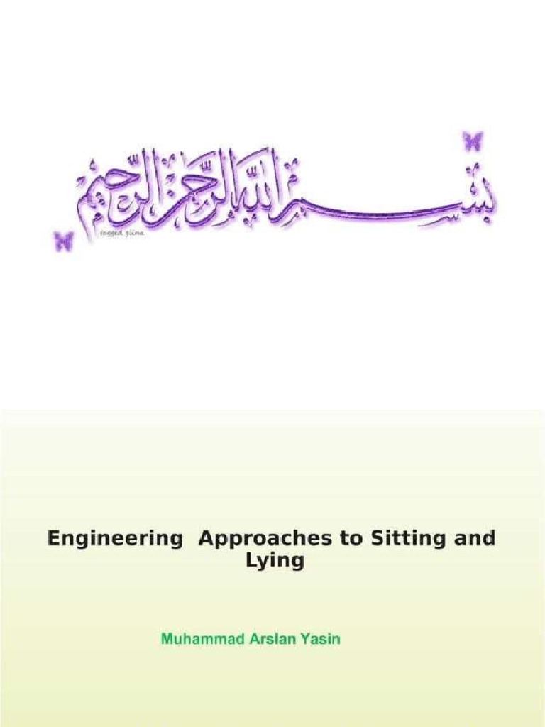 Engineering Approaches of Sitting and Lying | PDF