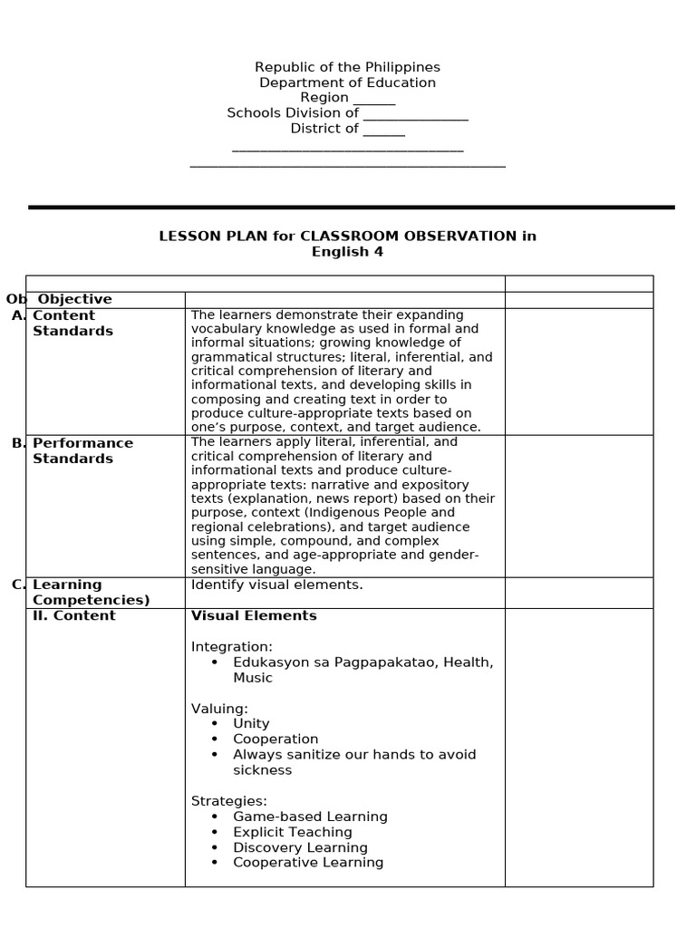 Dlp-English 4 - Visual Elements N | PDF