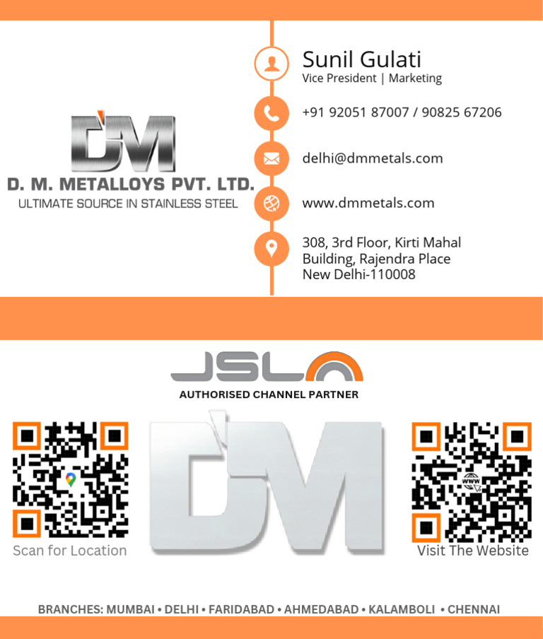 Sunil Gulati Visiting Card | PDF