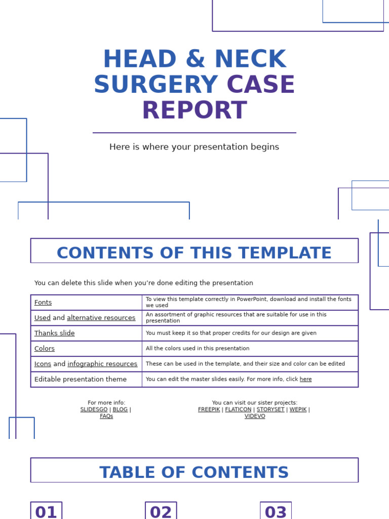 Head & Neck Surgery Case Report by Slidesgo | PDF