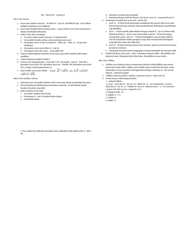 Ringkasan Ke Nuan Kls 6 | PDF