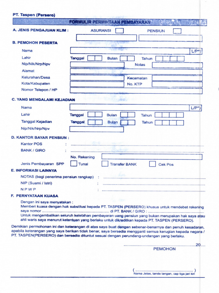 Blangko FPP Bup | PDF