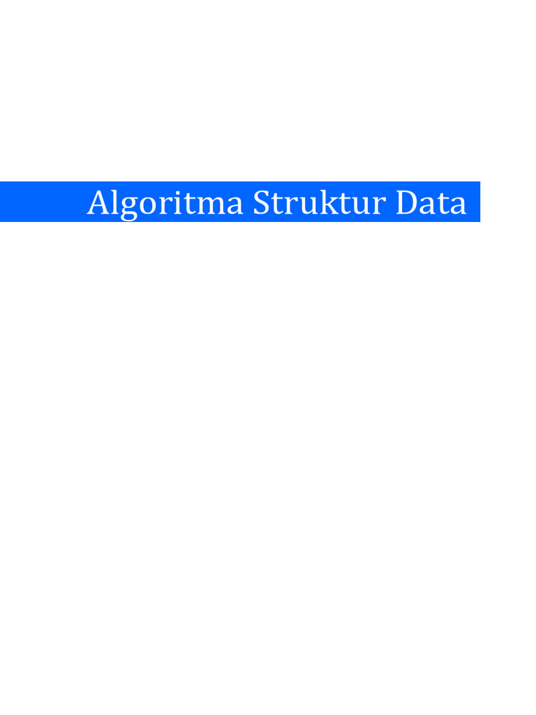 Teori Algoritma Struktur Data | PDF