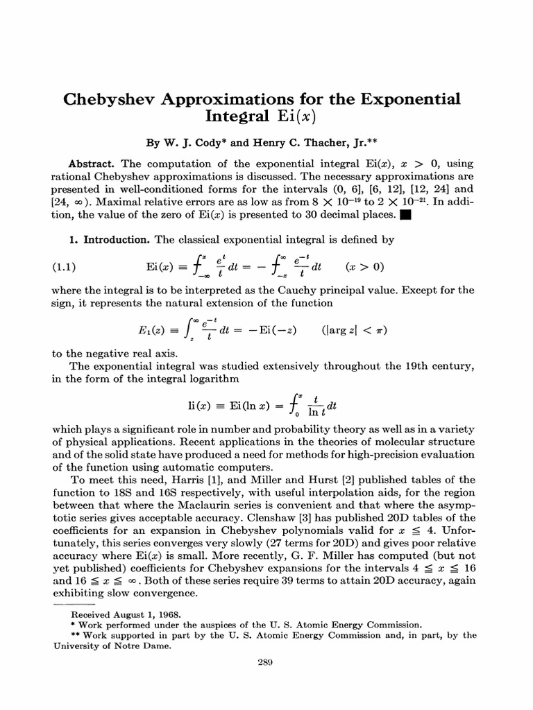 Ei Approximation | PDF