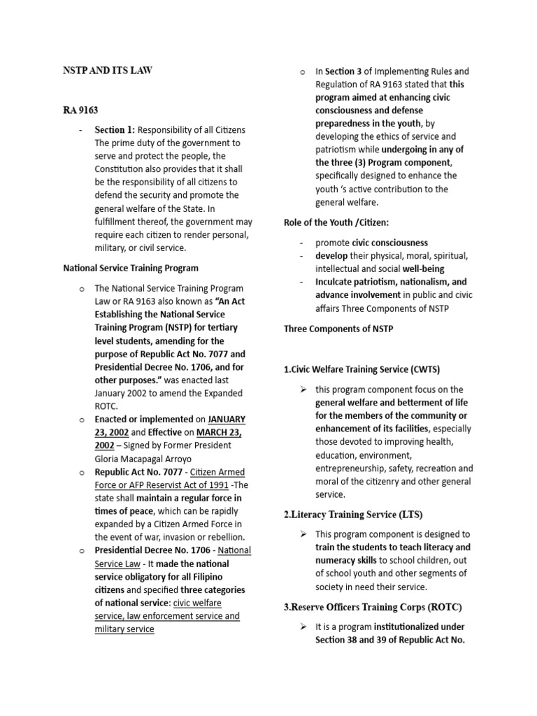 NSTP 1 Reviewer | PDF