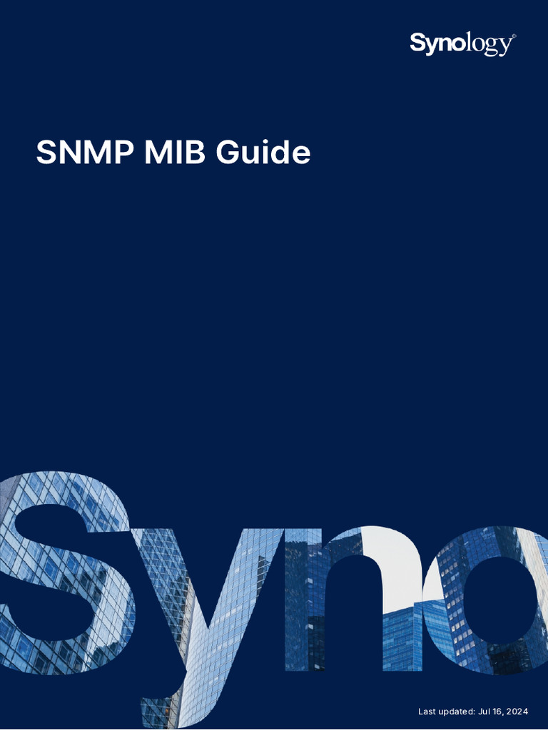 Synology SNMP MIB Overview Guide | PDF | Hard Disk Drive | Computers