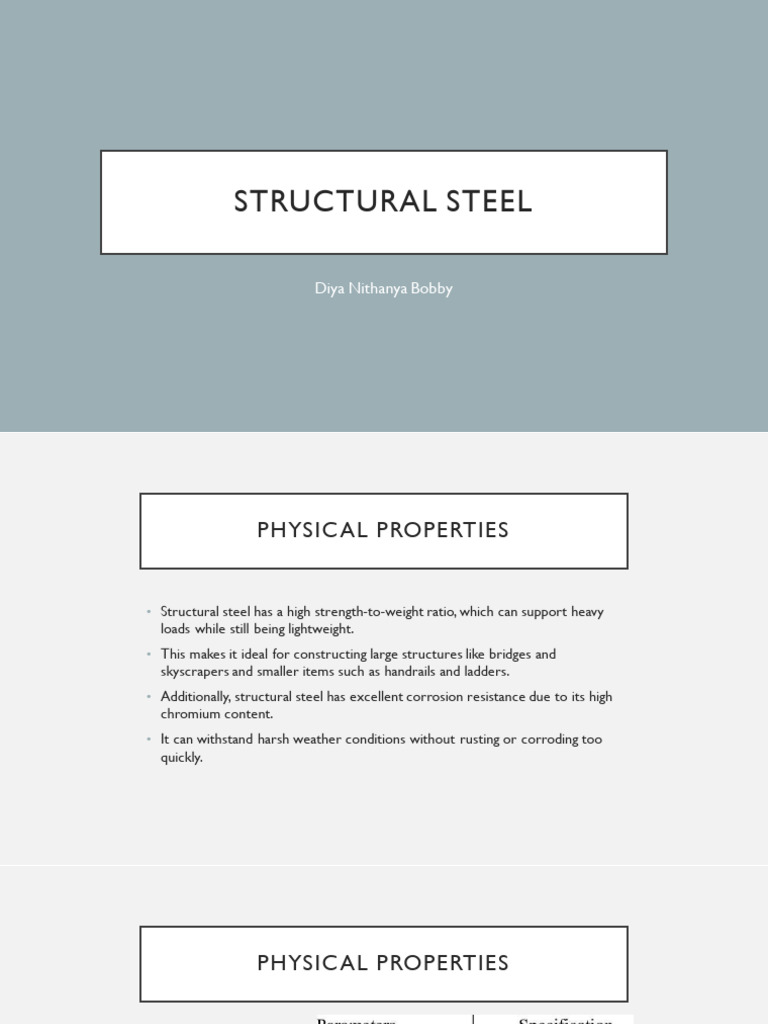 Properties of Structural Steel | PDF | Strength Of Materials | Steel