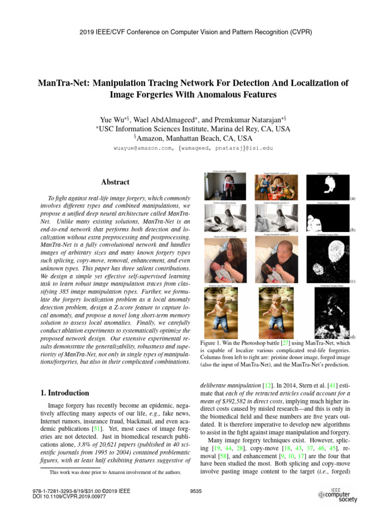 Mantra Net Manipulation Tracing Network For Detection And Localization