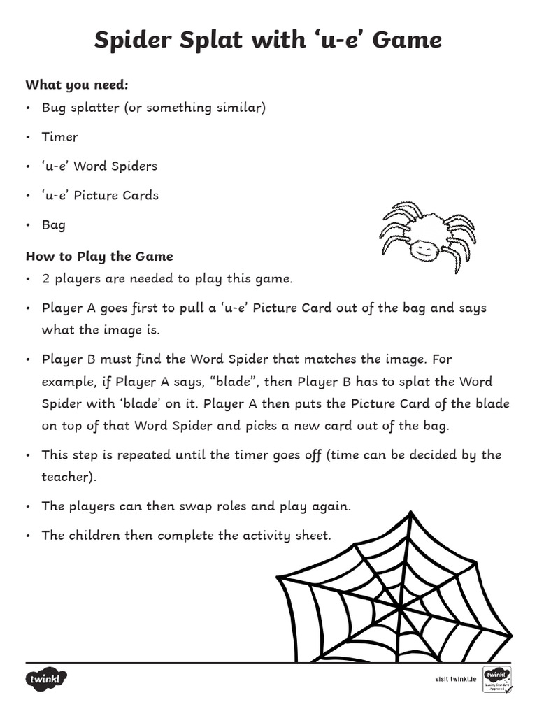 Roi L 53748 Spider Splat Magic e With Ue Game English - Ver - 3 | PDF