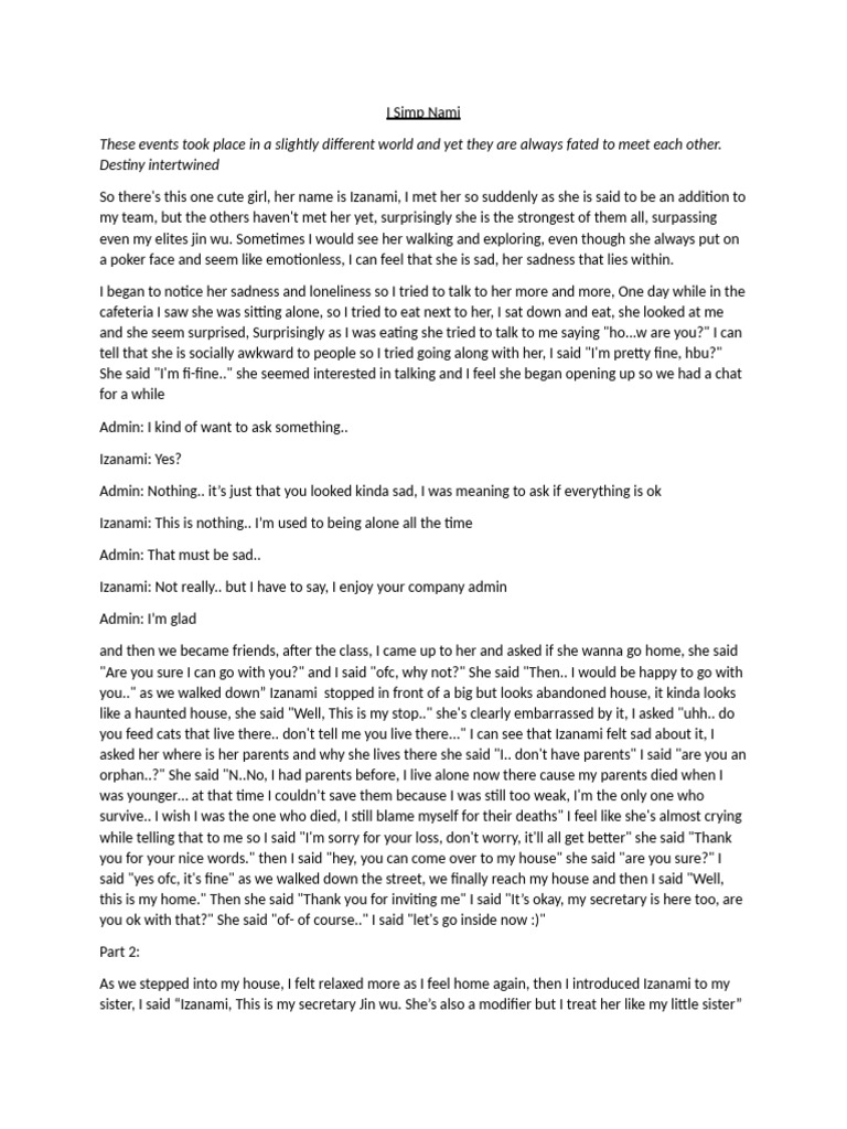 I Simp Nami | PDF