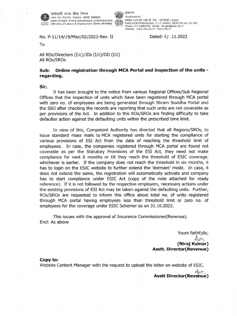 MCA Online Registration and Inspection 23 11 2022 | PDF