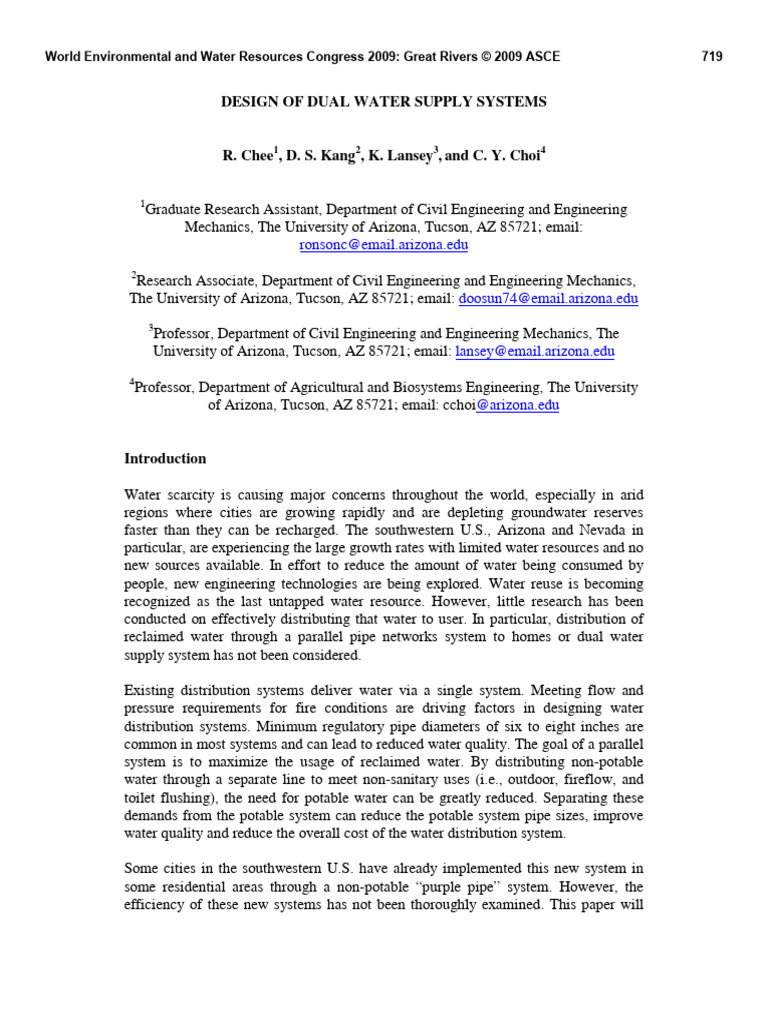 Design of Dual Water Supply Systems-R.Chee, D.S.Kang, K.Lansey, C.Y ...