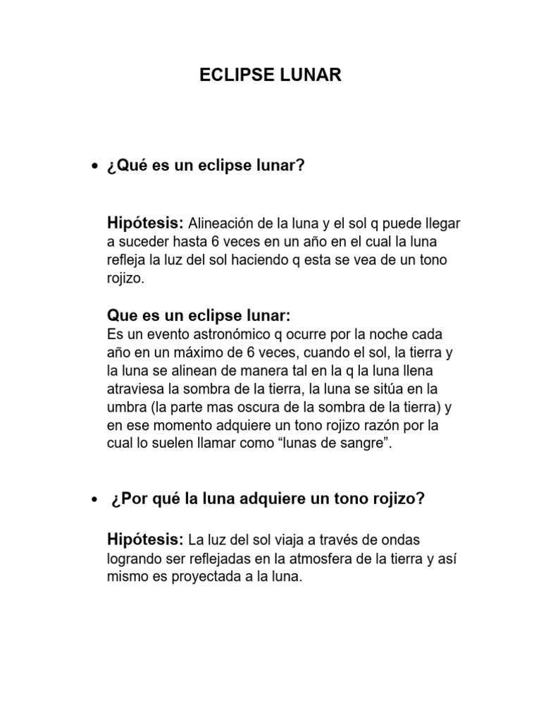 Eclipse Lunar | PDF