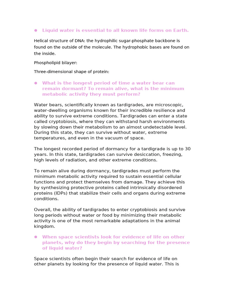 Ib Biology NOTE | PDF