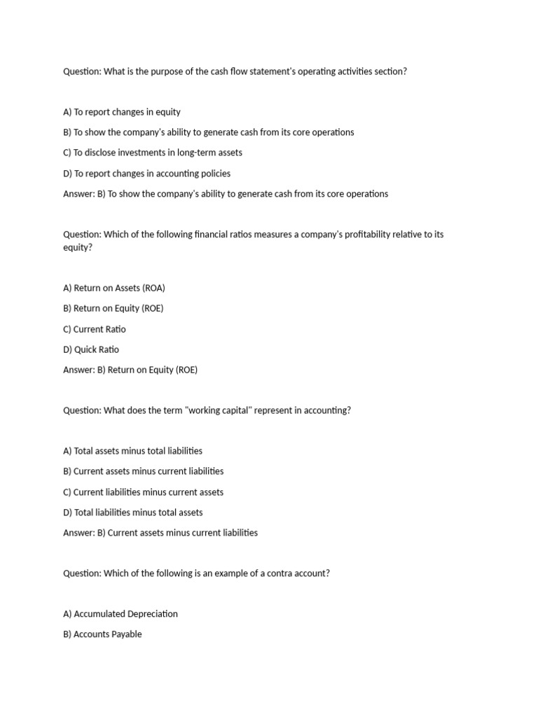 Basics of Accounting MCQ | PDF