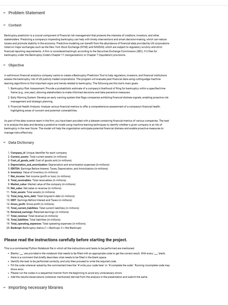 FRA - Extended - Project - Template - Notebook - Ipynb - Colab | PDF
