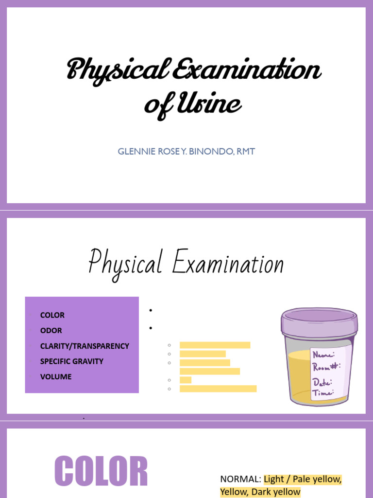 Physical Examination of Urine | PDF