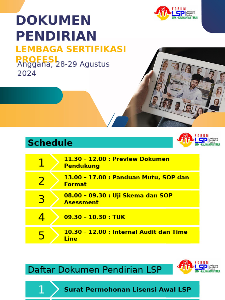 Penyusunan Dokumen Pendirian LSP | PDF