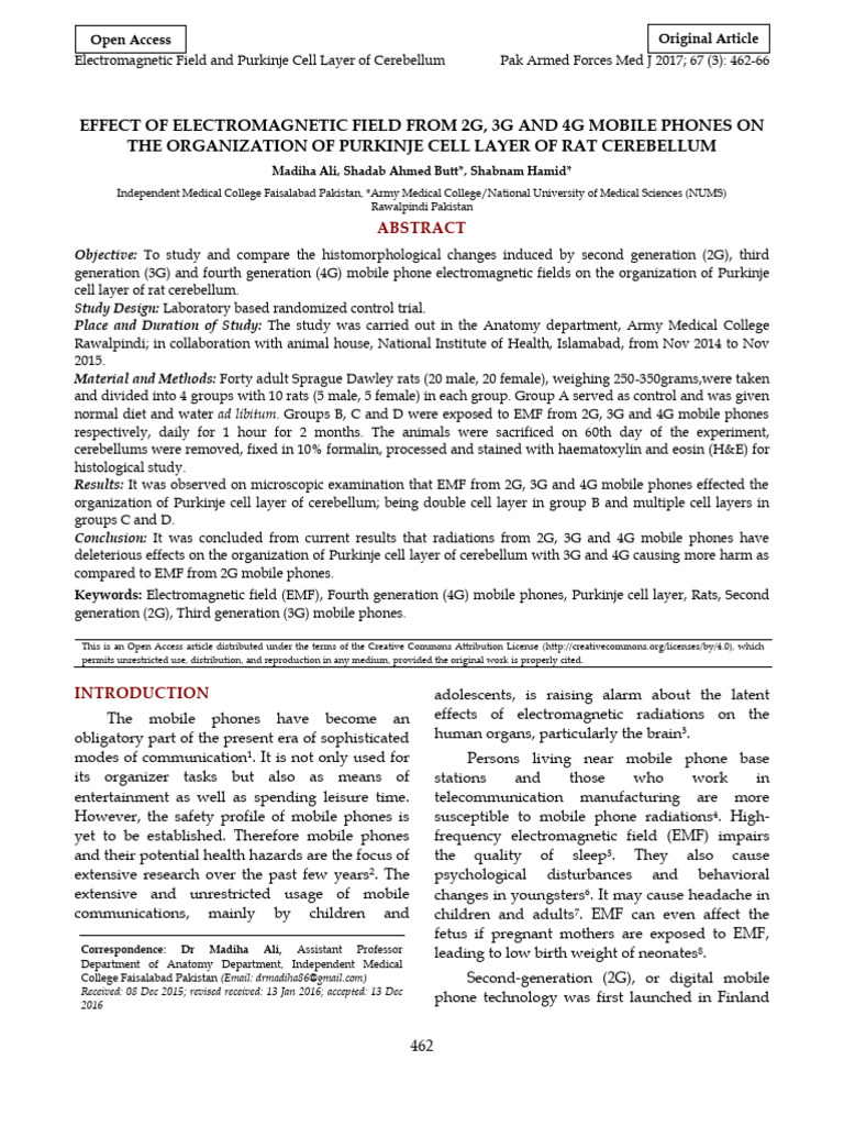 2017 Effect of Electromagnetic Field From 2G, 3G and 4G Mobile Phones ...