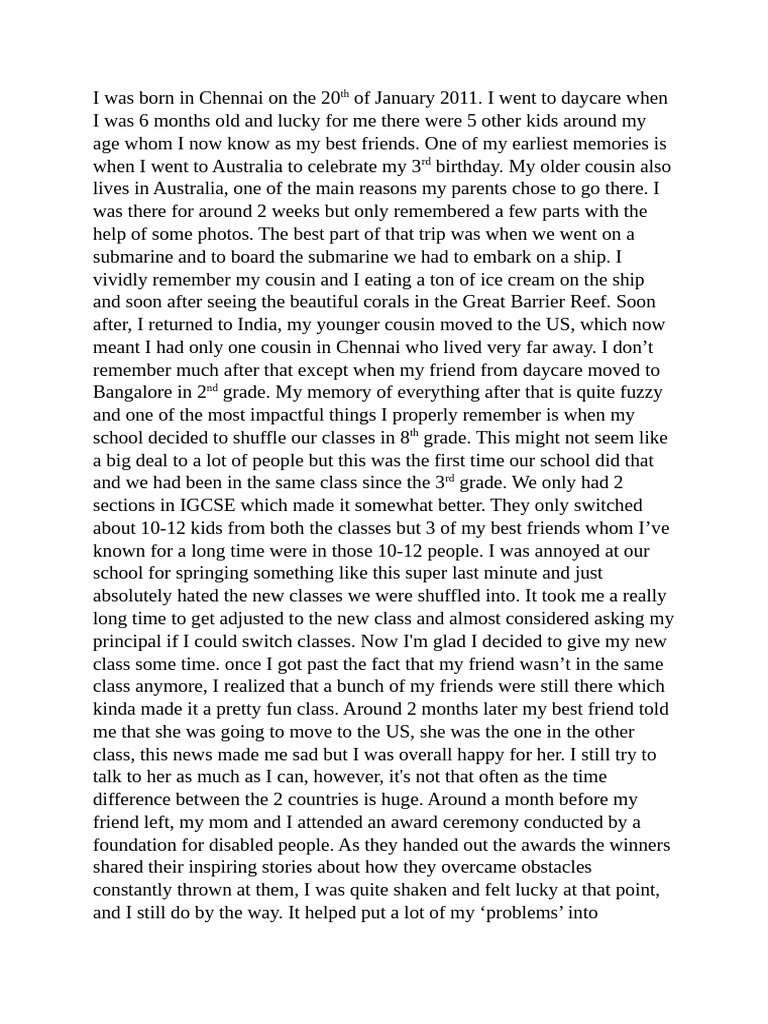 My Autobiography | PDF