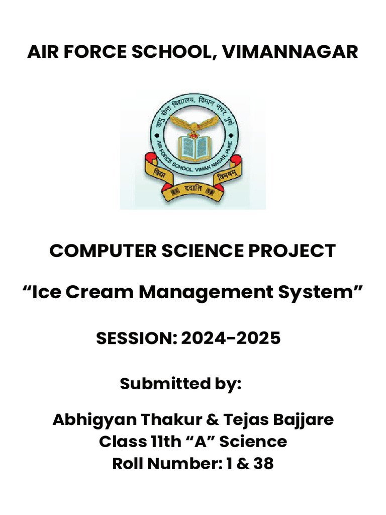 Icecream Management System | PDF