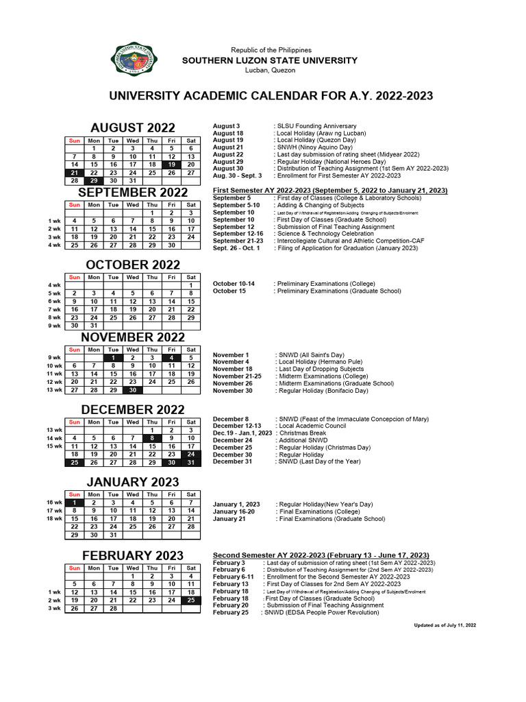 University-Academic-Calendar-AY-2022-2023-July-11-2022-1 | PDF