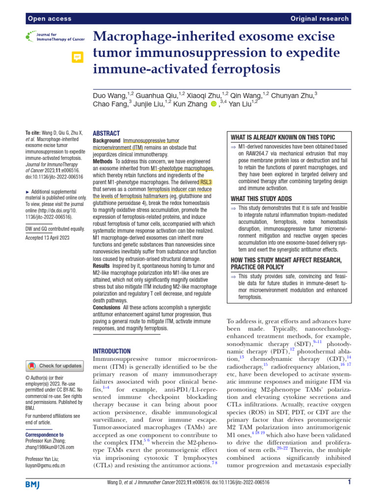 Macrophage-Inherited Exosome Excise Tumor Immunosuppression To Expedite Immune-Activated ...