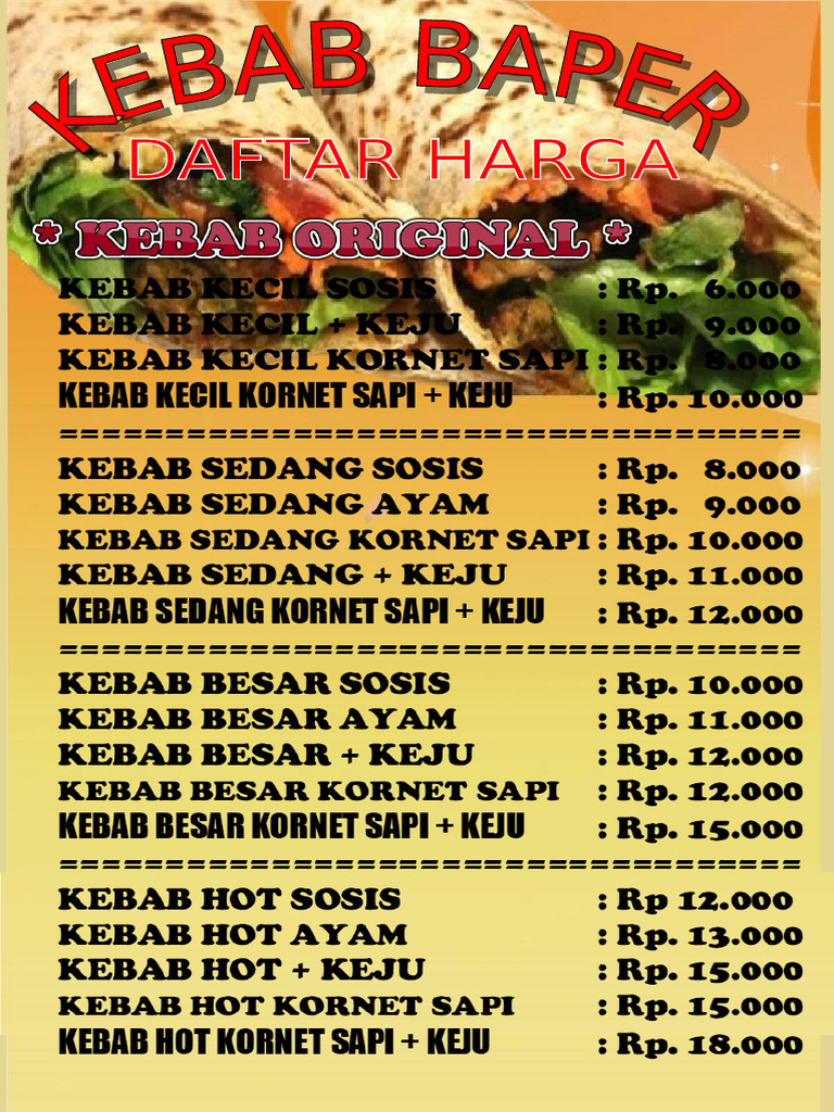 Kebab Baper | PDF