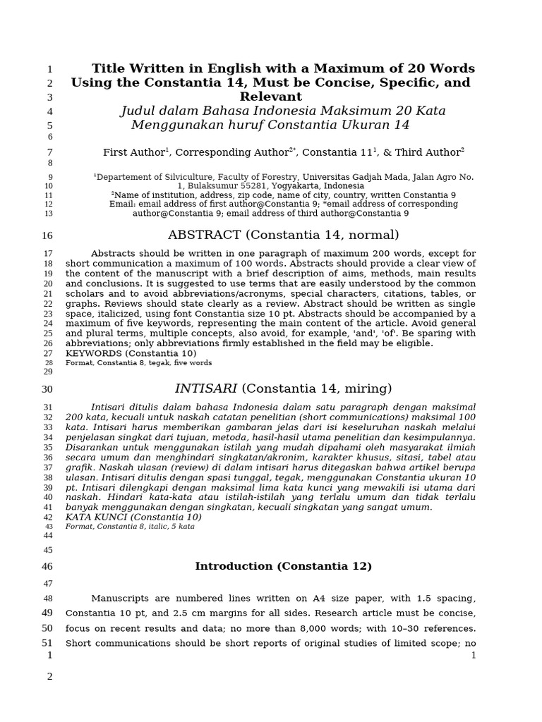 Manuscript Template JIK - 2024 | PDF