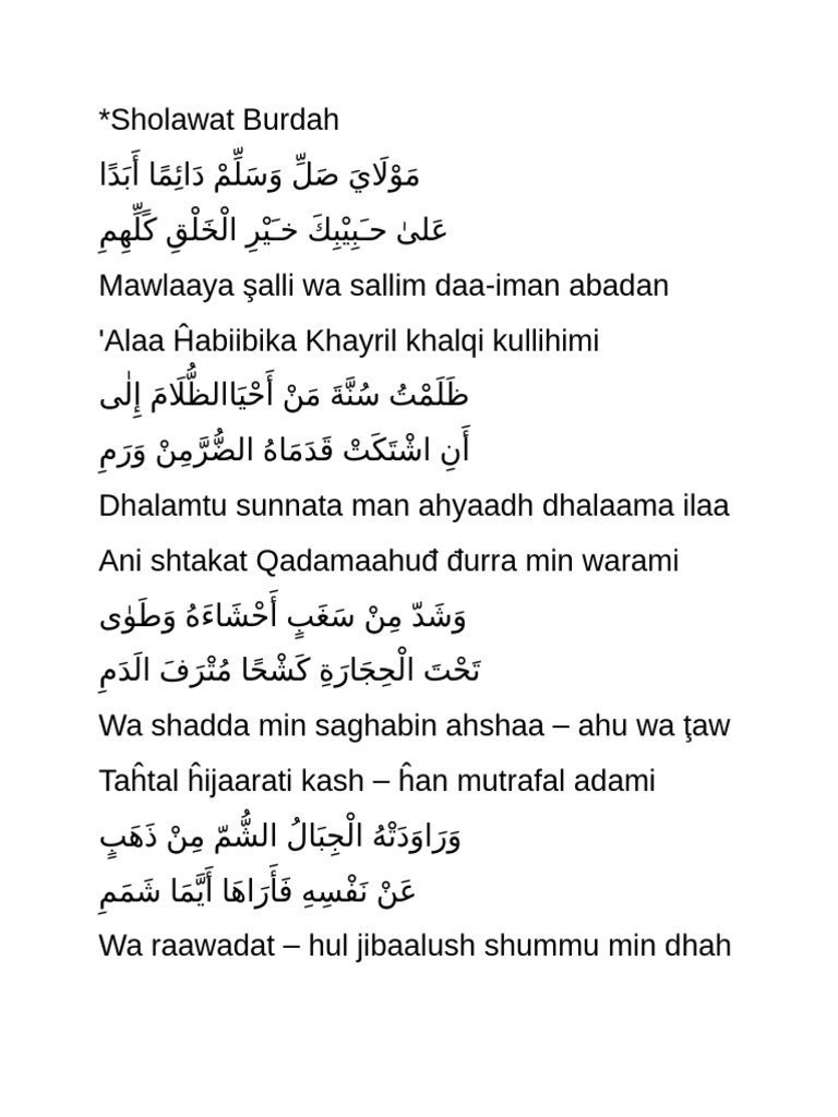 1.sholawat Burdah | PDF