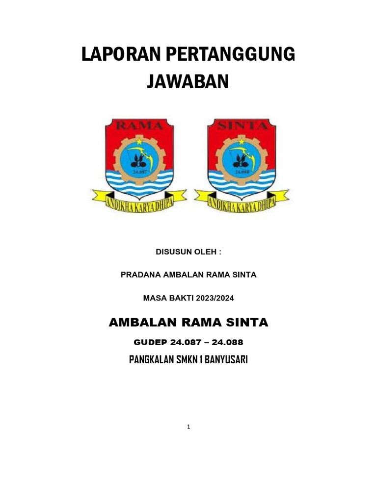 LAPORAN PERTANGGUNG JAWABAN Pramuka 1 | PDF