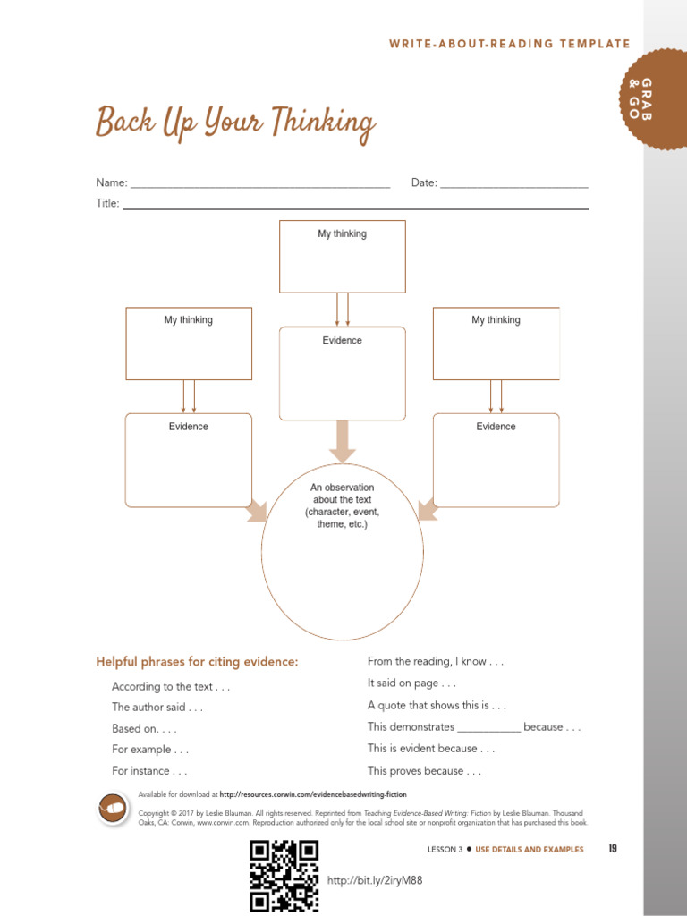 Back Up Your Thinking | PDF