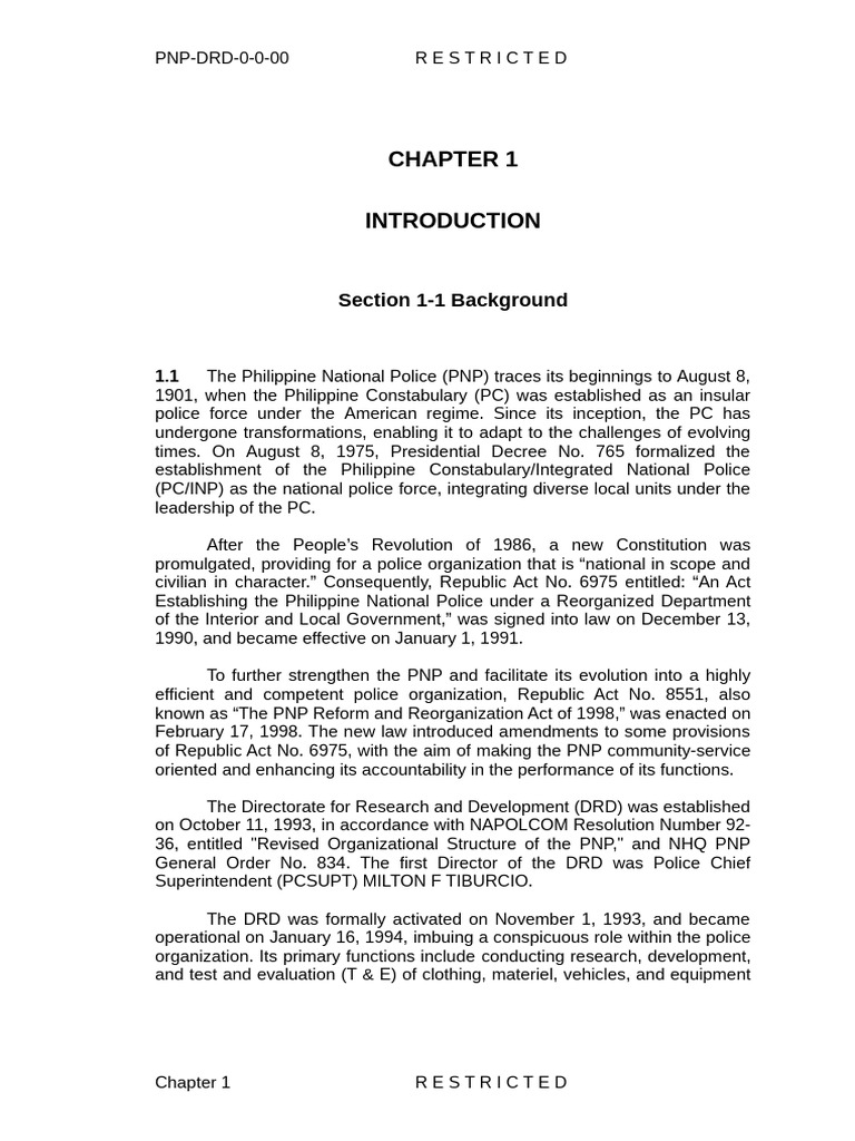 DRD Aom Chapter 1 | PDF