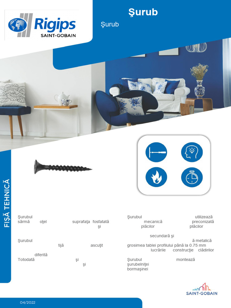 FT Surub Rigips Autofiletant 212 - 253545557090 | PDF