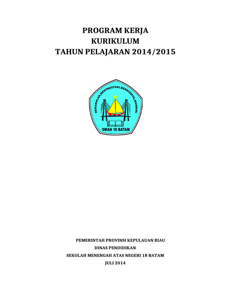 Program Kerja Kurikulum 2022 Elsa | PDF