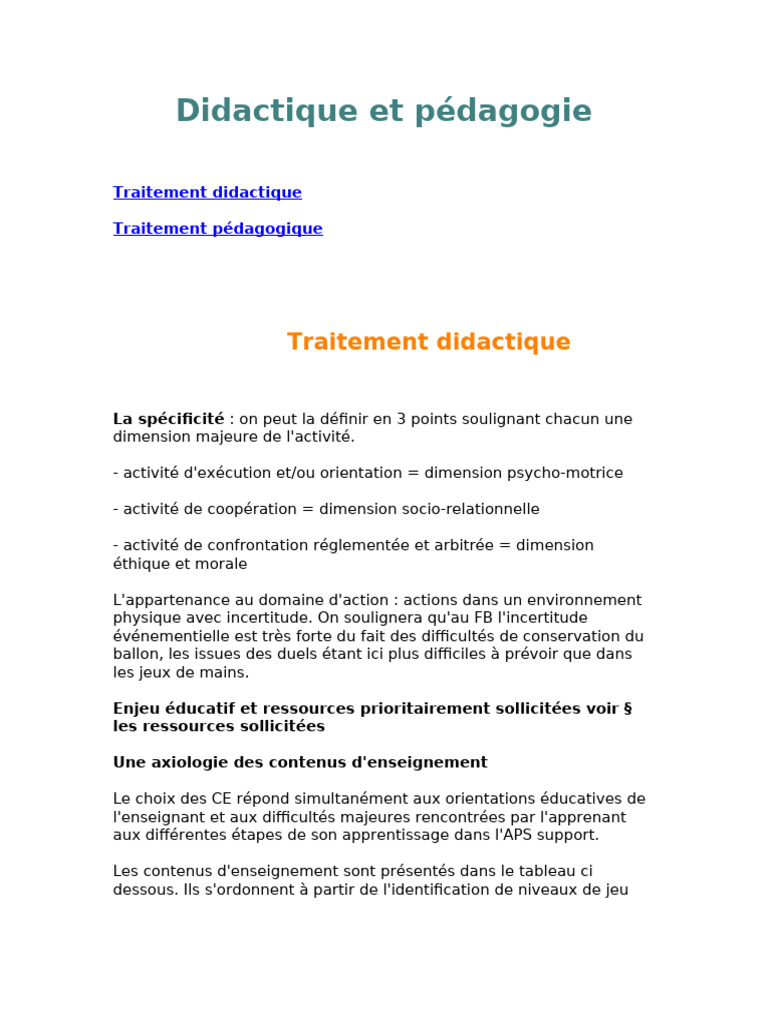 Didactique Et Pédagogie | PDF