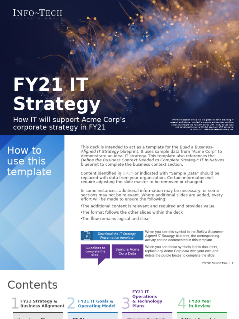 IT Strategy Presentation Template V2 | PDF