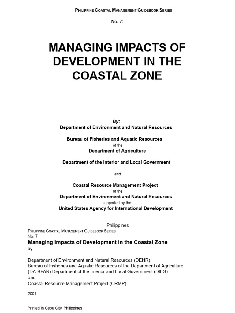 Managing Impacts of Development in the Coastal Zone | PDF
