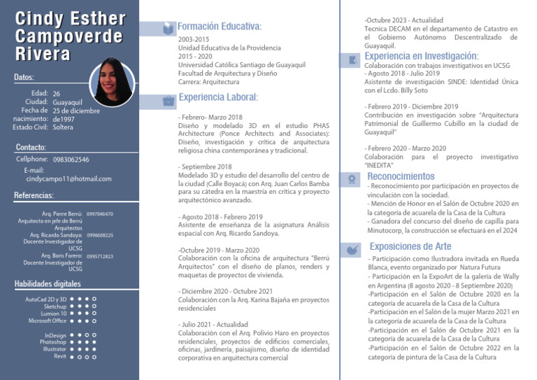 CV - Cindy Campoverde 2024 | PDF