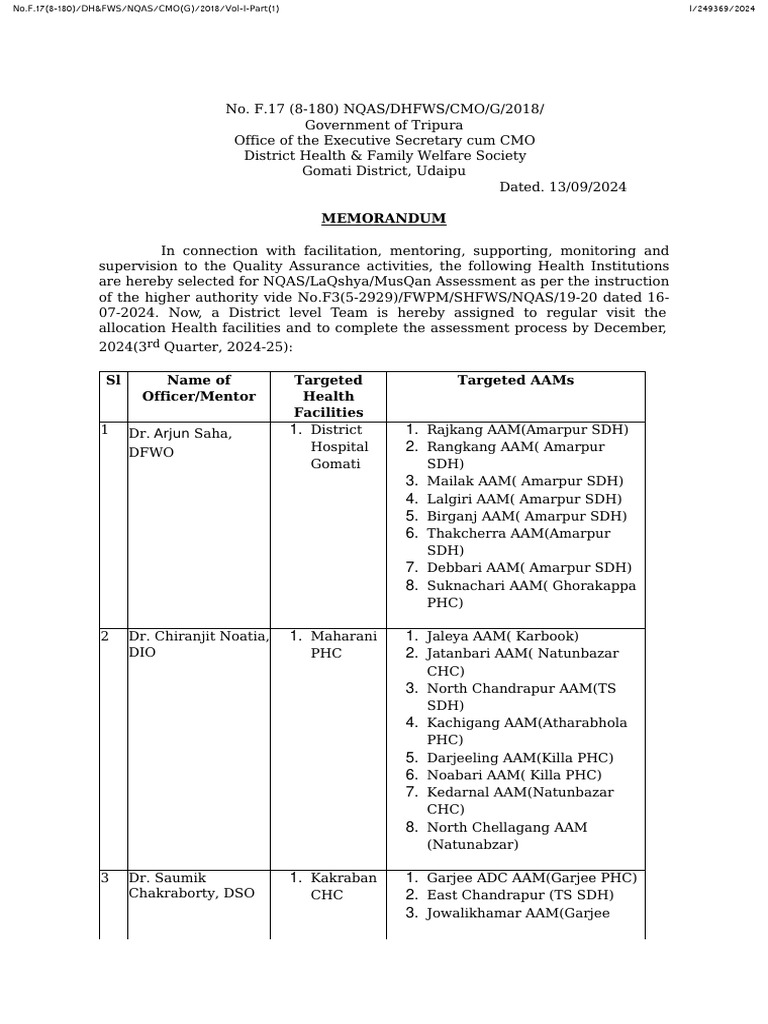 NQAS - Assessment Process | PDF
