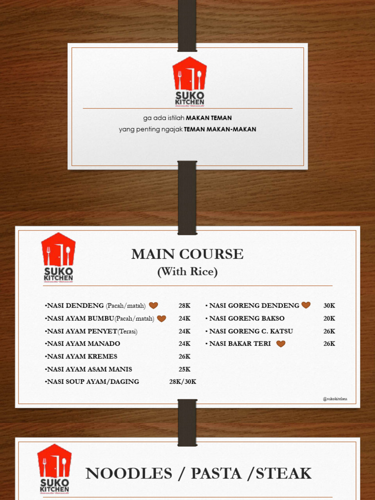 Menu Suki | PDF